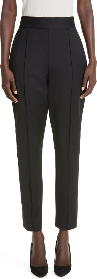 Carolina Herrera High Waist Wool Stretch Skinny Pants - ShopStyle