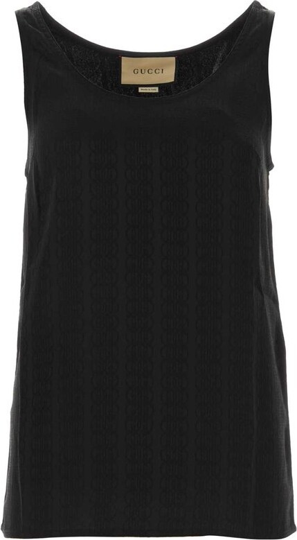 Gucci GG Logo Printed Tank Top - ShopStyle