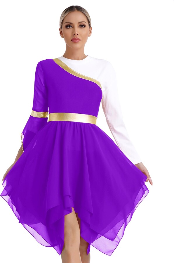 inlzdz Lyrical Liturgical Dance Overlays for Women Praise Tunic Dance ...