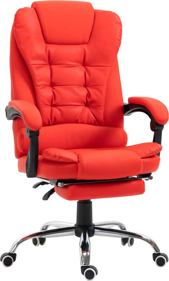 Homcom Executive Style Reclining Office Napping Chair Pu Leather W ...