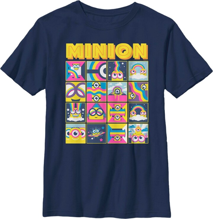 Nbc Universal Boy's Minions: The Rise of Gru Rainbow Panels Child T ...