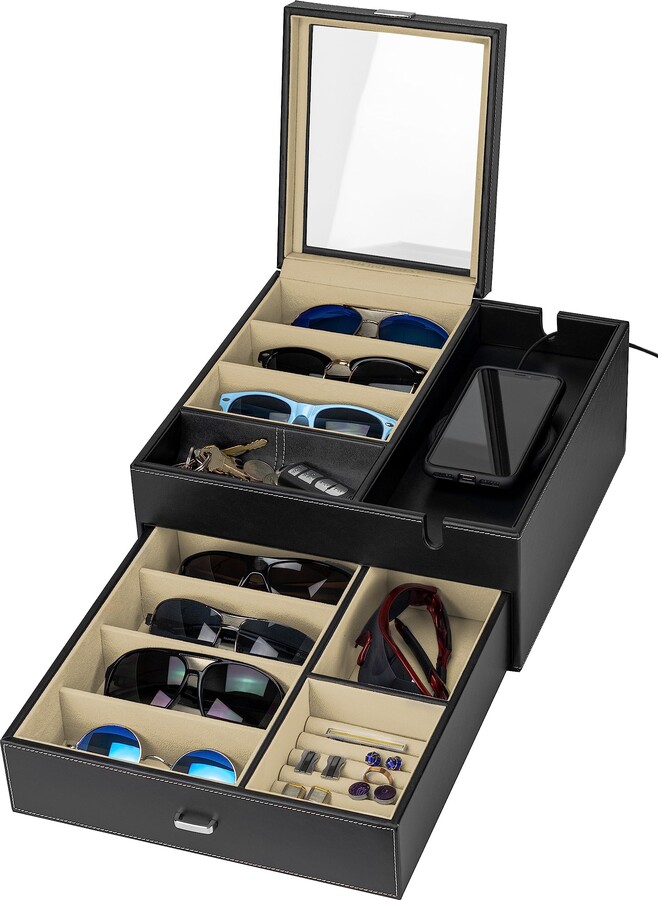 HOUNDSBAY Lookout Sunglasses and Eyeglasses Organizer Storage Display ...