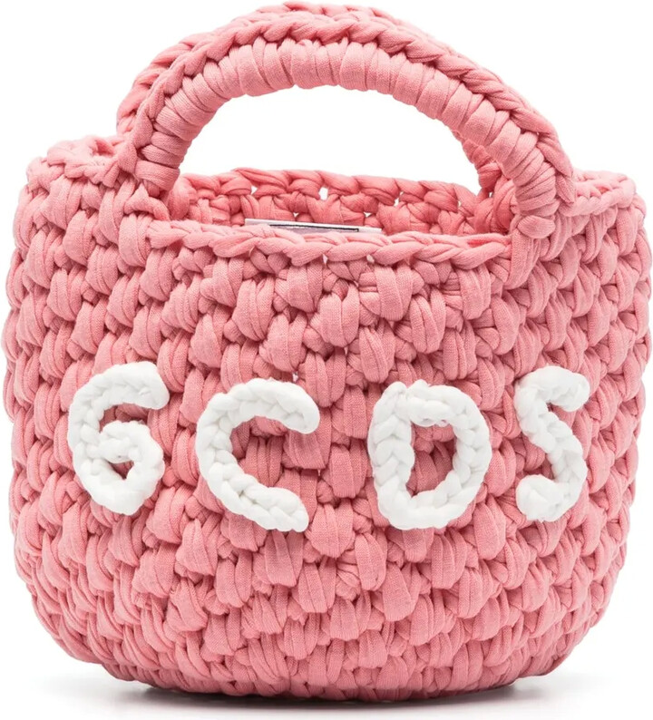 Gcds Kids Mini Crochet Logo-Detail Bucket Bag - ShopStyle