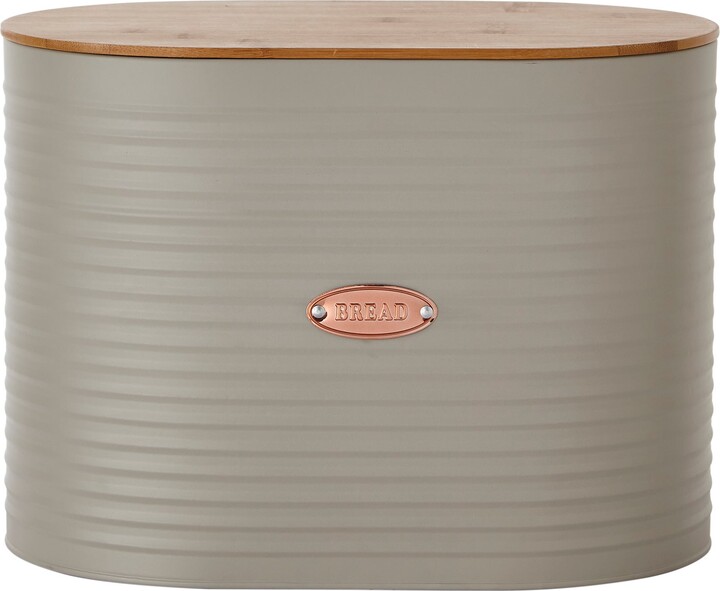 Dunelm Metal Grey and Copper Bread Bin Grey - ShopStyle Food Storage ...