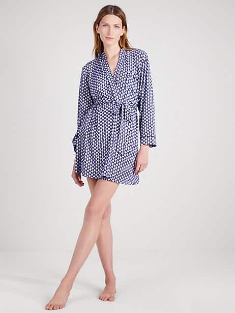 Kate Spade Navy Spade Flower Robe - ShopStyle