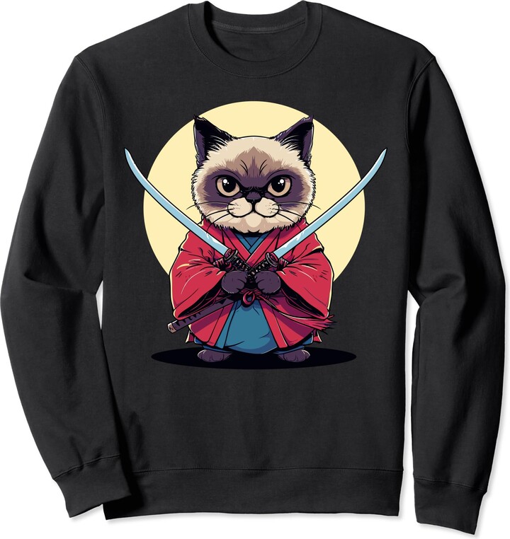 Kawaii Samurai Cats Apparel Japanese Ninja Cat Kawaii Himalayan Cat ...