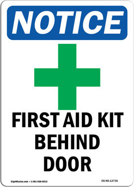 SignMission First Aid Kit Behind Sign - ShopStyle Desks