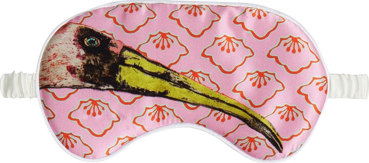 Jessica Russell Flint - Silk Eye Mask / "Nosy Stork" - ShopStyle Sleepwear