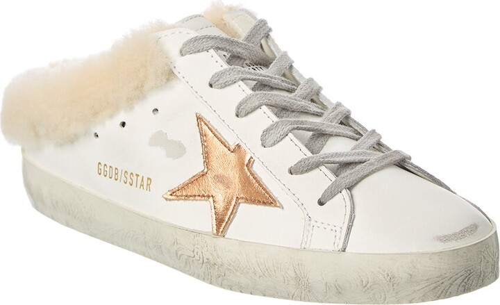 Golden Goose Superstar Sabot Leather & Shearling Sneaker - ShopStyle