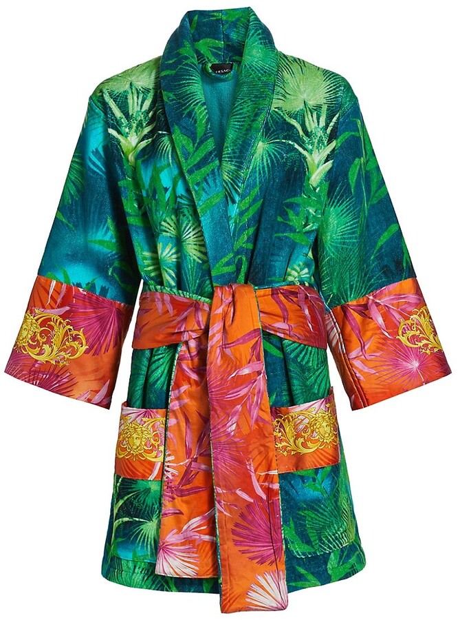Versace Jungle Print Cotton Robe - ShopStyle