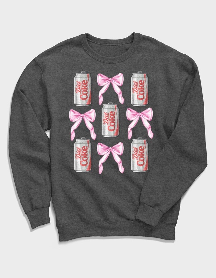 Coca Cola COCA-COLA Bows And Cans Grid Unisex Crewneck Sweatshirt ...