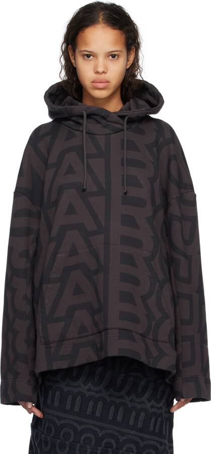 Marc Jacobs Black & Gray 'The Monogram' Hoodie - ShopStyle