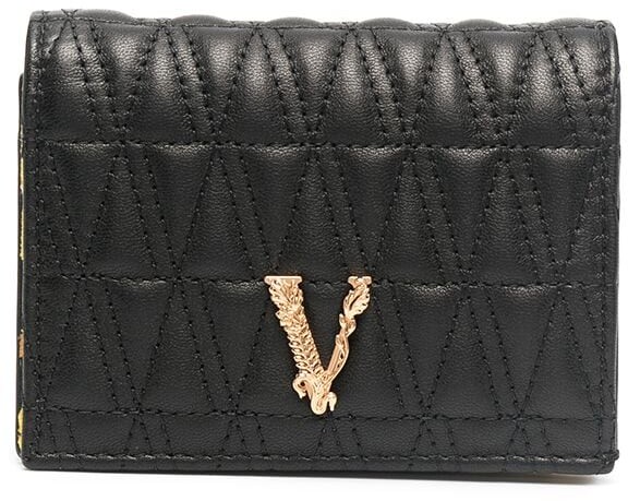 Versace Virtus quilted bifold wallet - ShopStyle