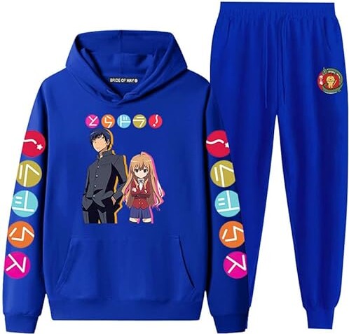 DOBOKS Toradora Hoodie and Sweatpants Set Aisaka Taiga Takasu Ryuuji ...