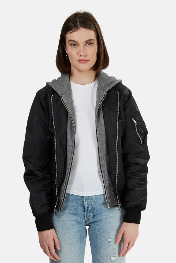 R 13 Hooded Flight Jacket - ShopStyle