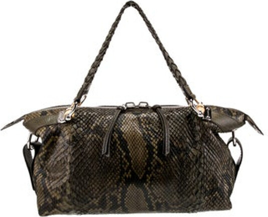 Gucci Python Bamboo Bar Bag - ShopStyle