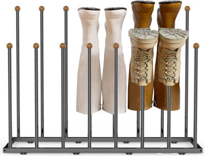 Ebern Designs Boot Rack Organizer For 8 Pairs, Free Standing Boot ...