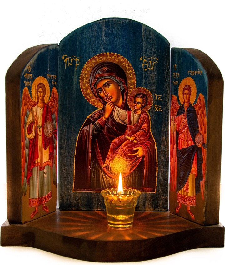 Etsy Christian Iconostasis With Virgin Mary Archangel Michael Gabriel ...