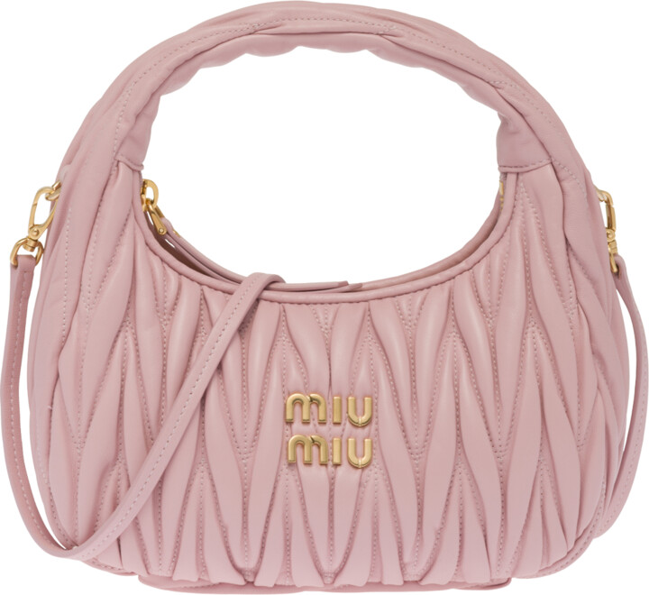 Miu Miu Miu Wander Matelassé Nappa Leather Mini Hobo Bag - ShopStyle