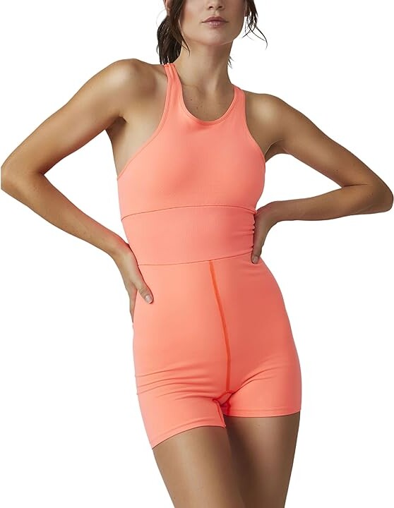 FREE PEOPLE MOVEMENT Every Single Time Runsie (Neon Coral) Women's ...