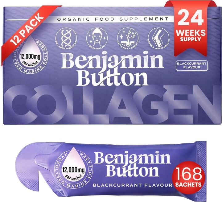 Benjamin Button Liquid Marine Collagen 12,000mg + Vitamin C ...