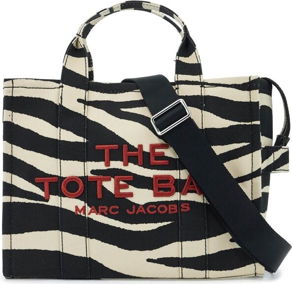 Marc Jacobs Zebra-Print Logo Detailed Medium Tote Bag - ShopStyle