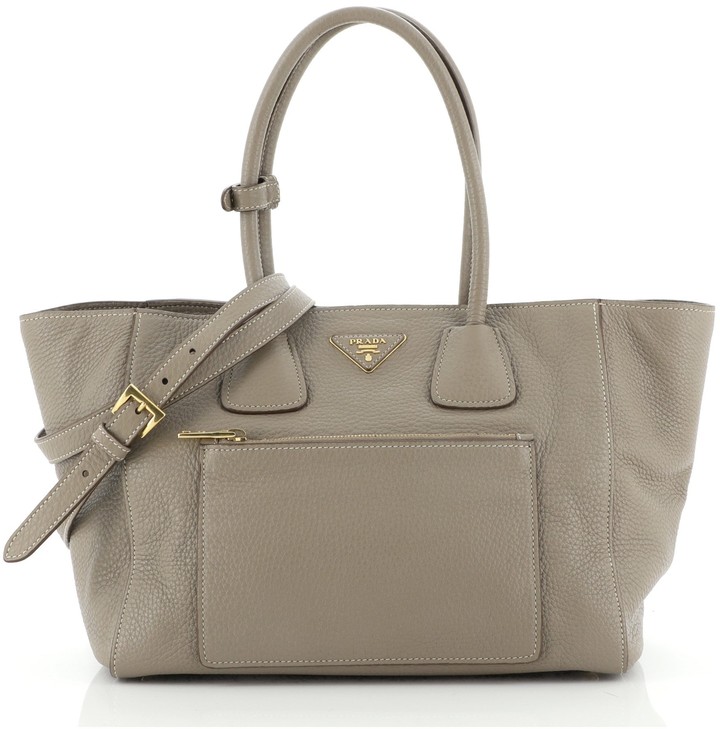 Prada Front Pocket Wing Convertible Tote Vitello Daino - ShopStyle