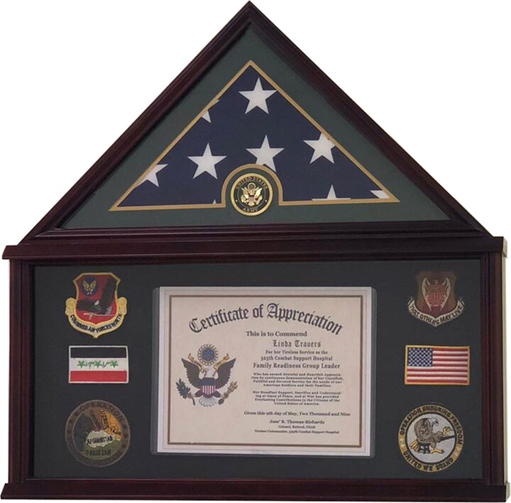 Etsy Decomil - Large Military Shadow Box Frame Memorial Burial Funeral ...