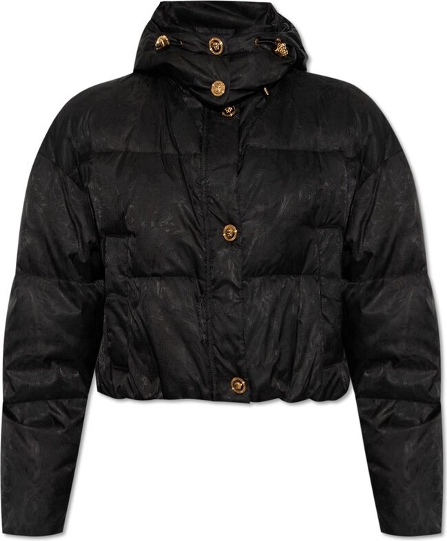 Versace Barocco-Jacquard Hooded Puffer Jacket - ShopStyle