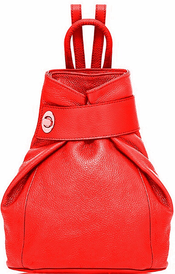 Handbag Bliss Genuine Italian Soft Leather Top Handle Rucksack Backpack ...