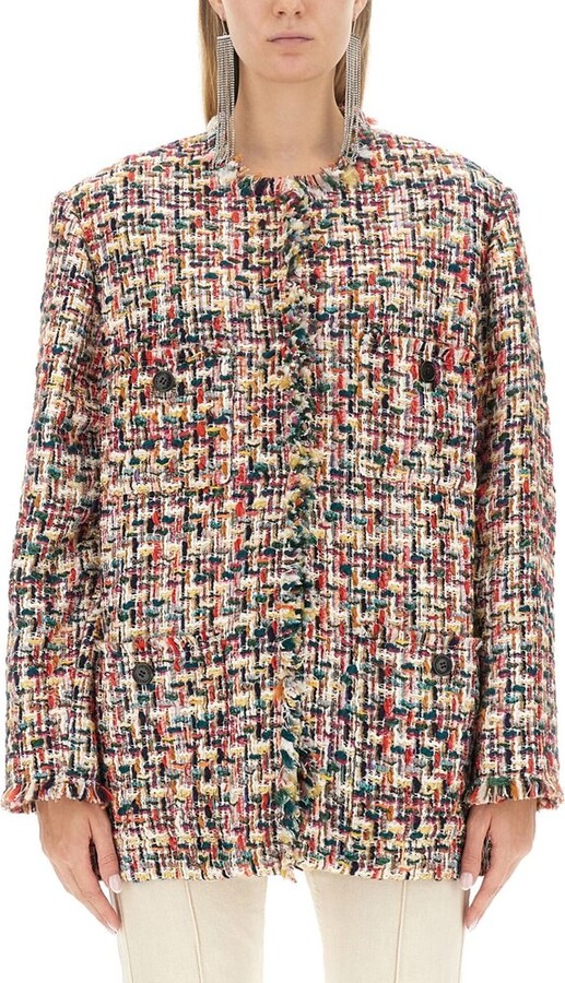 Isabel Marant Dianaza Crewneck Tweed Jacket - ShopStyle