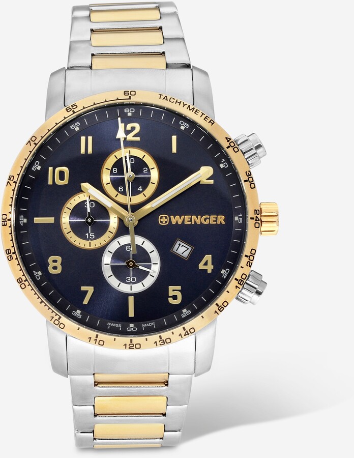 Wenger Swiss Army Men's 01.1543.112 Attitude Blue Dial Watch 44 mm ...