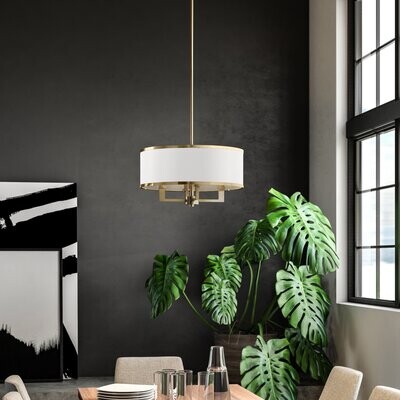Wade Logan Berthine Shaded Drum Chandelier - ShopStyle