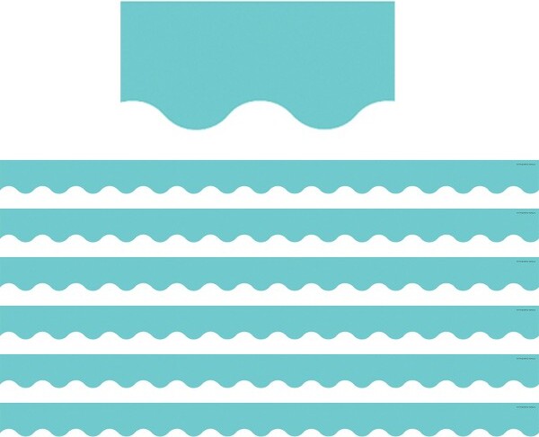 Teacher Created Resources® Light Turquoise Scalloped Border Trim, 35 ...