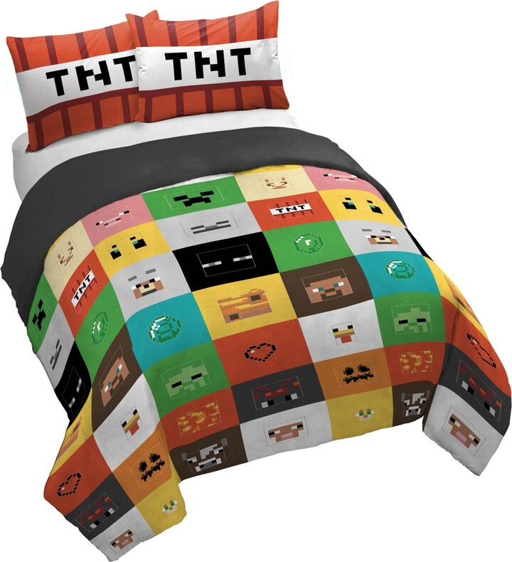 Saturday Park Minecraft Iconic 100% Organic Cotton Full/Queen Duvet Cover & Sham Set - ShopStyle