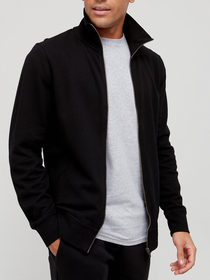 Very Man Zip Through Track Top - Black - ShopStyle Activewear