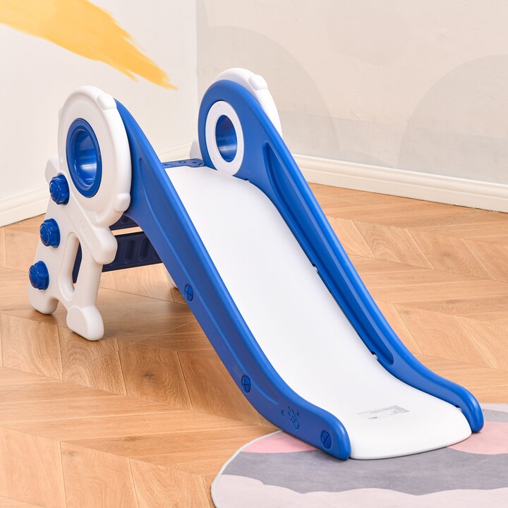Qaba Folding Kids Slide Freestanding Slider for Toddler Climber Indoor ...