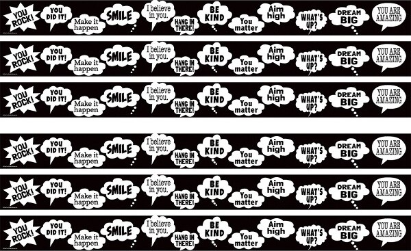 Teacher Created Resources® Speech Bubbles Straight Border Trim, 35 Feet ...