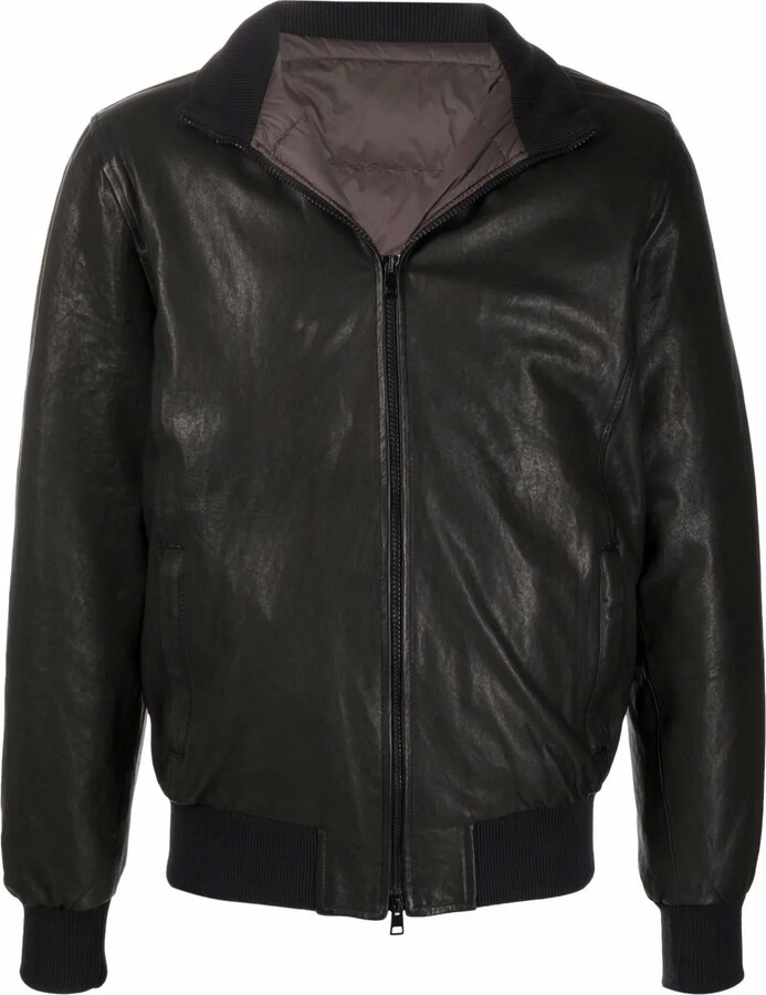 Barba Nick leather bomber jacket - ShopStyle