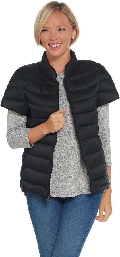 Martha Stewart Quilted Down Short Sleeve Puffer Jacket - ShopStyle Clothes and Shoes
