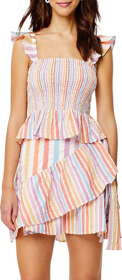 Roller Rabbit Dove Striped Peplum Top - ShopStyle