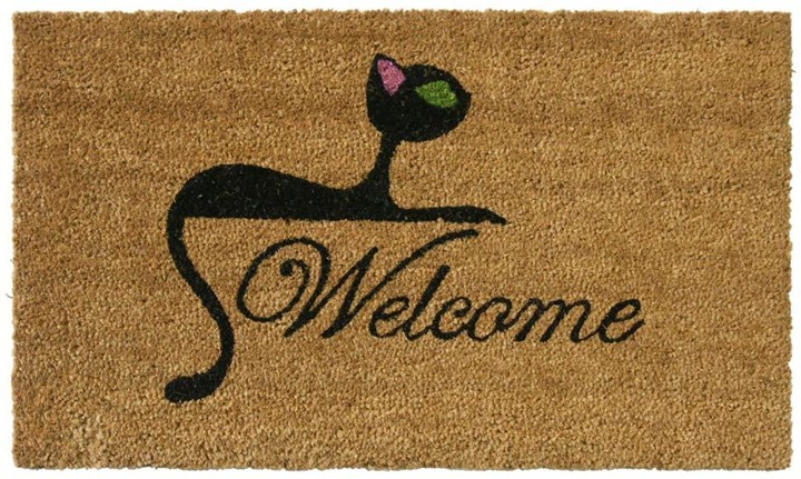 Rubber-Cal Kitty Cat Coir Welcome Mat - ShopStyle Decor