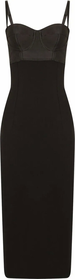Dolce & Gabbana Cut-Out Bustier Midi-Dress - ShopStyle