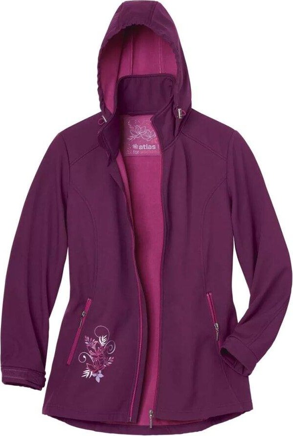 Atlas For Women Fleece Lined Water Repellent Soft Shell Jacket - ShopStyle