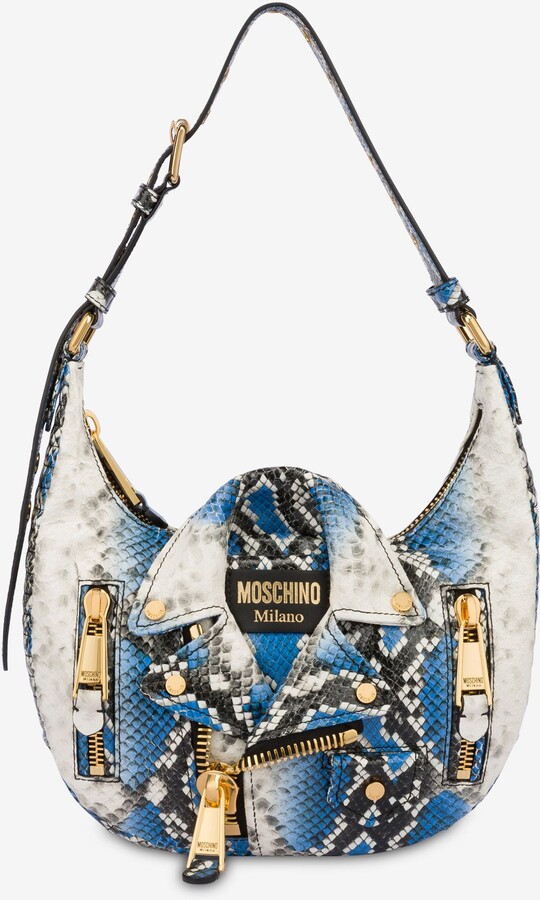 Moschino Python-print Biker Hobo Bag - ShopStyle