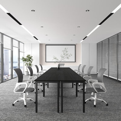 Inbox Zero Pivit 16FT Modular Rectangular Conference Table, Modern ...