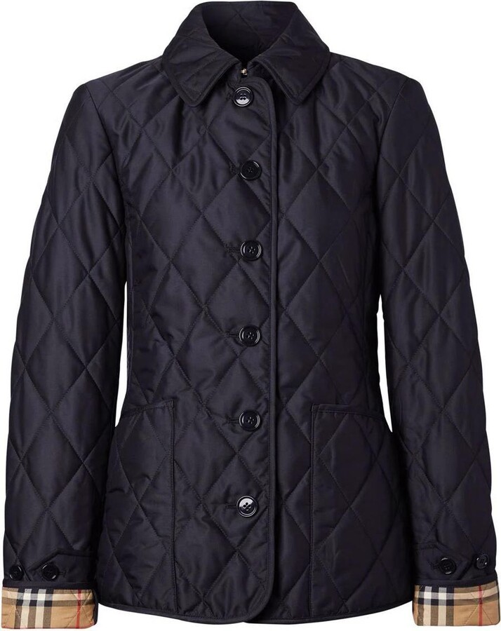 Burberry diamond-quilted thermoregulated jacket - ShopStyle