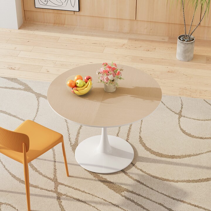 NicBex 42.12" Modern Round Dining Table with Round MDF Table Top ...