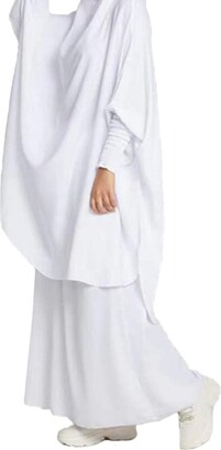 ZWXIN Women's Kaftan Robe Abaya Long Sleeve Burka Full Cover Two Piece ...