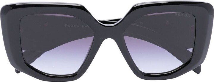 Prada Eyewear Tinted Oversize-Frame Sunglasses - ShopStyle